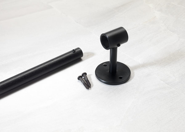 16mm Metal Curtain Pole with Button Finial - Bradfield | Made By The Forge