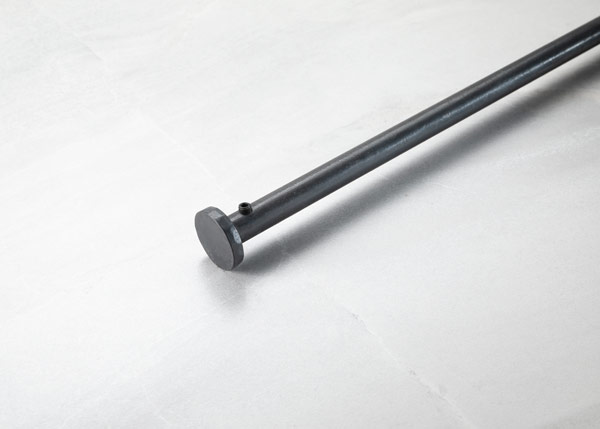 Café Curtain Rods 12mm | Wrought Iron | Matt Black & Beeswax Finish